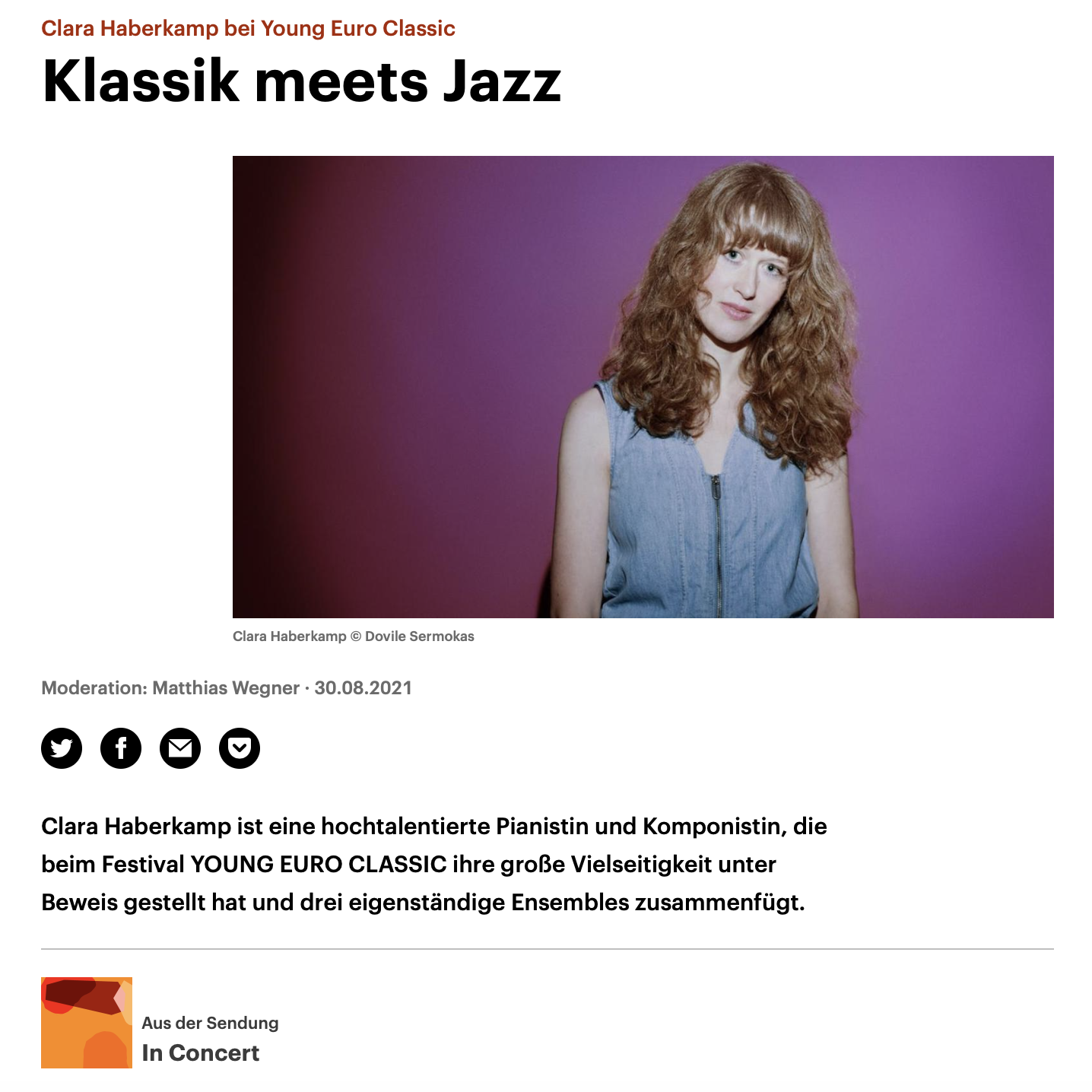 watch & listen | Clara Haberkamp